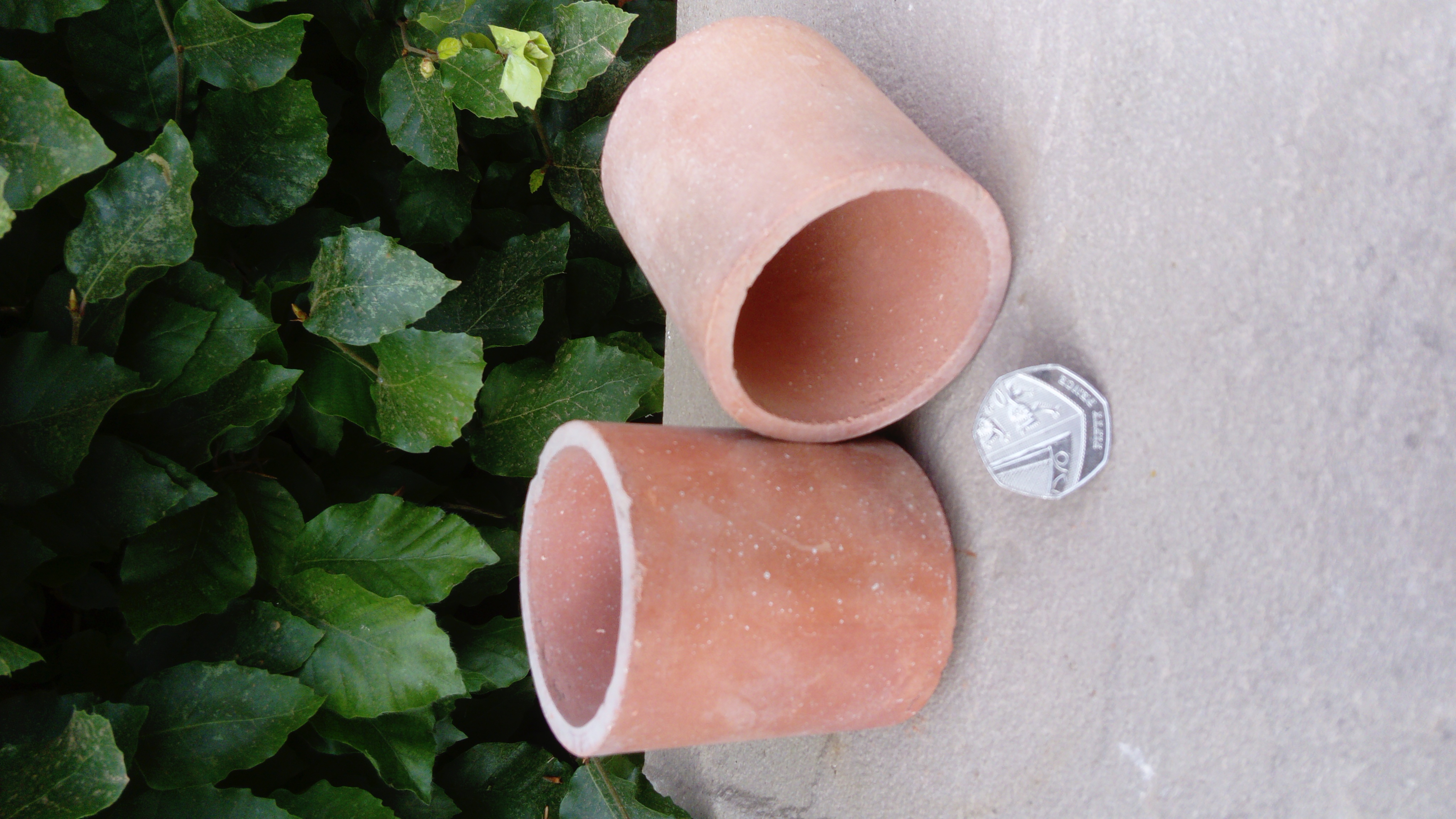 Straight-sided Machine-made Pot x 2 - Terracotta World