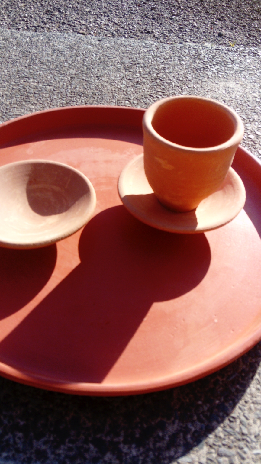 Mini Small Bowls / Saucers - Handmade x 4 - Terracotta World