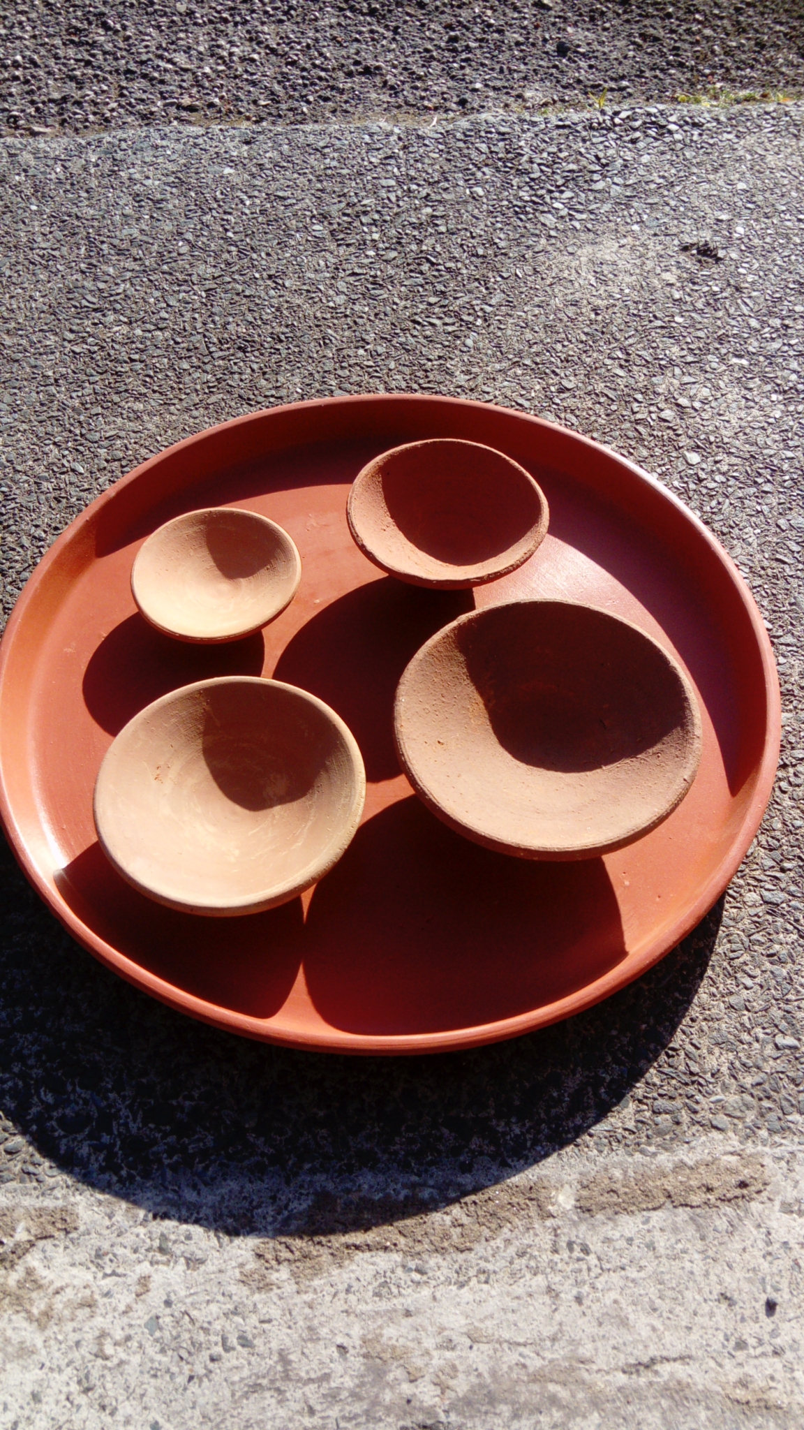 Mini Small Bowls / Saucers - Handmade x 4 - Terracotta World